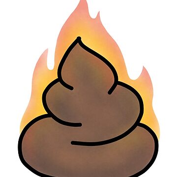 "Fire Poop" Sticker for Sale by juditdidit | Redbubble