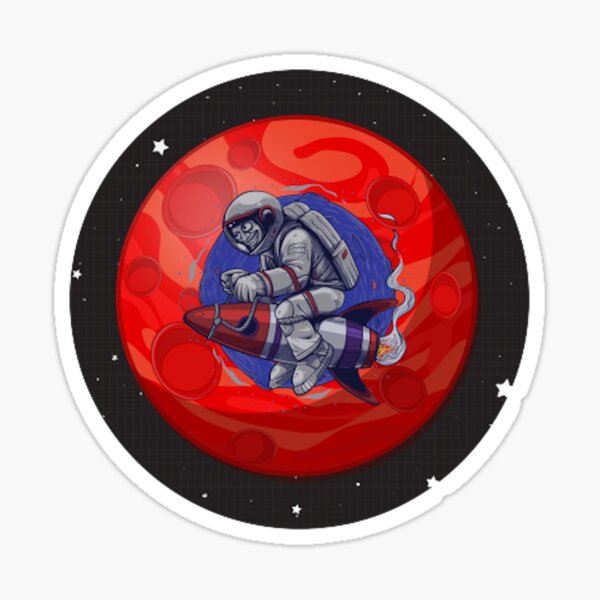 "Astronaut Departure" Sticker by Luca-2000 | Redbubble
