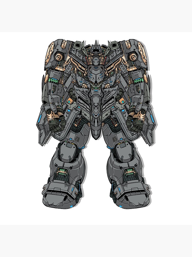 "Futuristischer Action-Riesen-Mecha-Roboter, der von Kopf-Arm-Körper ...