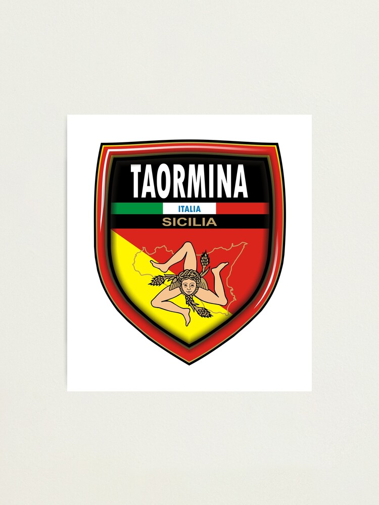 "Taormina Sicilia Sicily Stemma Scudetto" Photographic Print for Sale ...