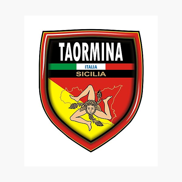 "Taormina Sicilia Sicily Stemma Scudetto" Photographic Print for Sale ...