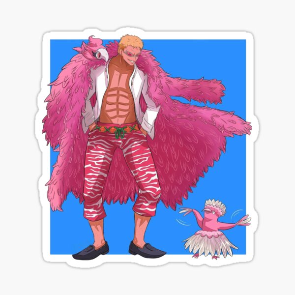 "Donquixote Doflamingo One Piece1147.png" Sticker by NakWatQW | Redbubble