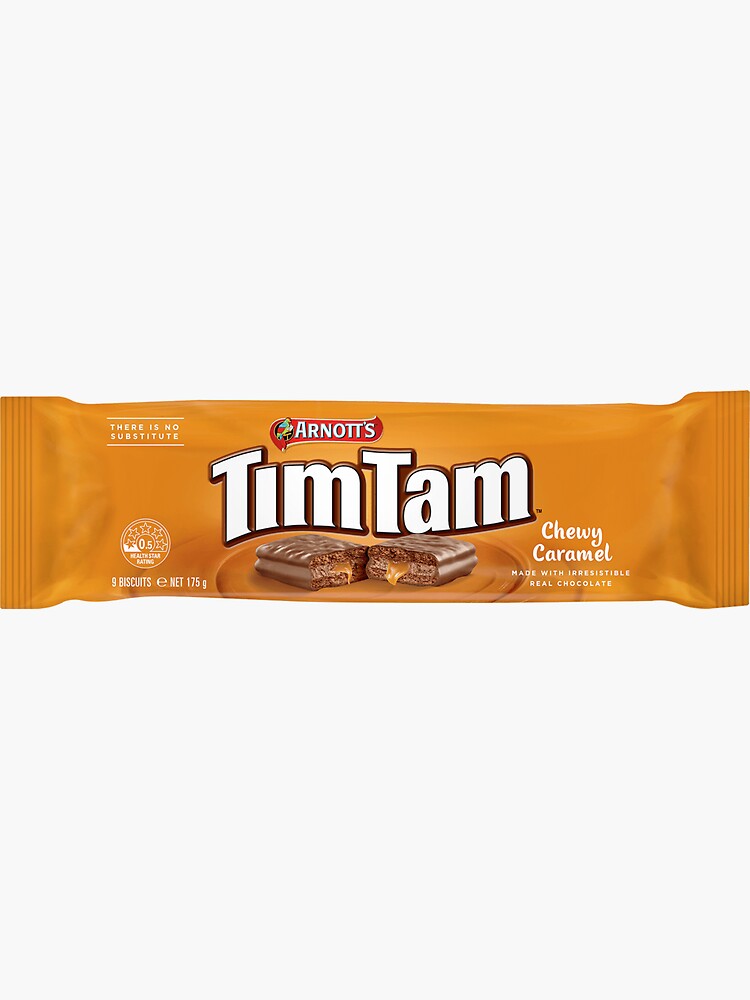"caramel tim tam packet" Sticker for Sale by dreamatoriums | Redbubble