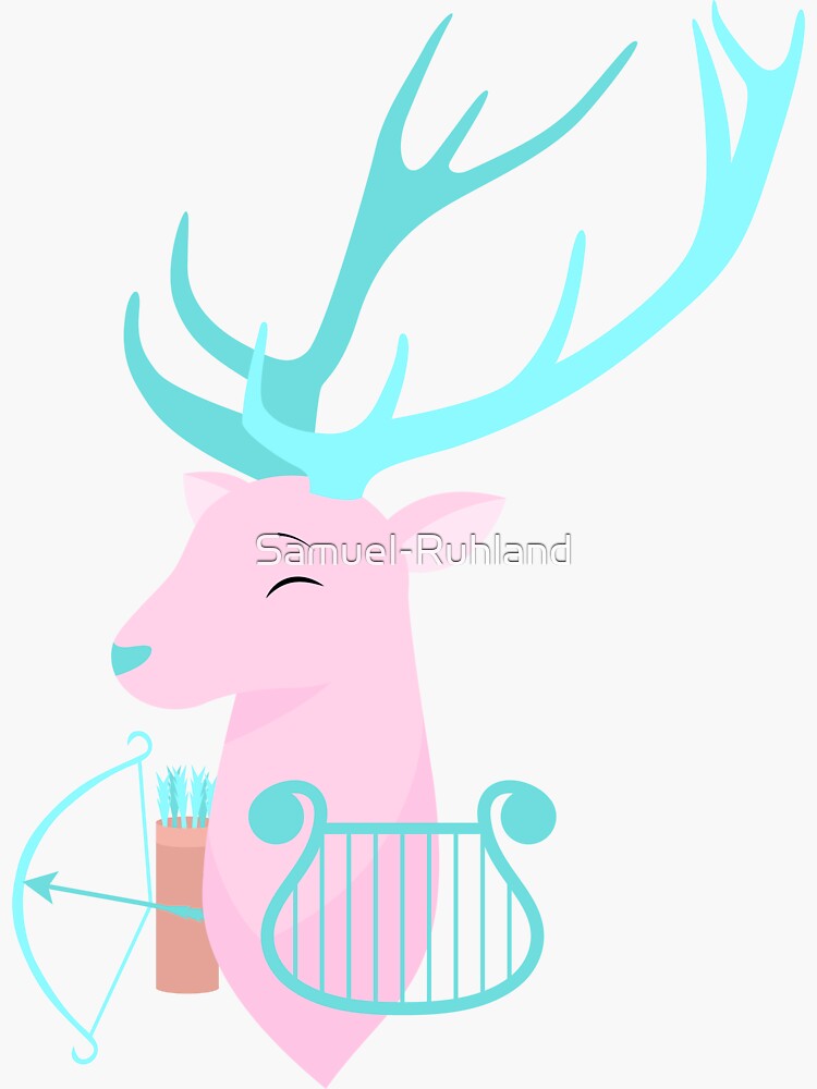 "Greek mythology deer Apollo" Sticker by Samuel-Ruhland | Redbubble