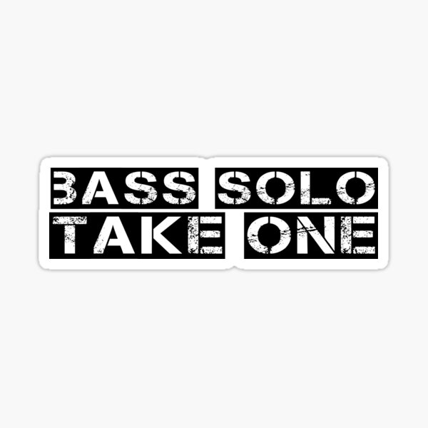 "Bass solo, take one" Sticker for Sale by Bhamgraphics | Redbubble