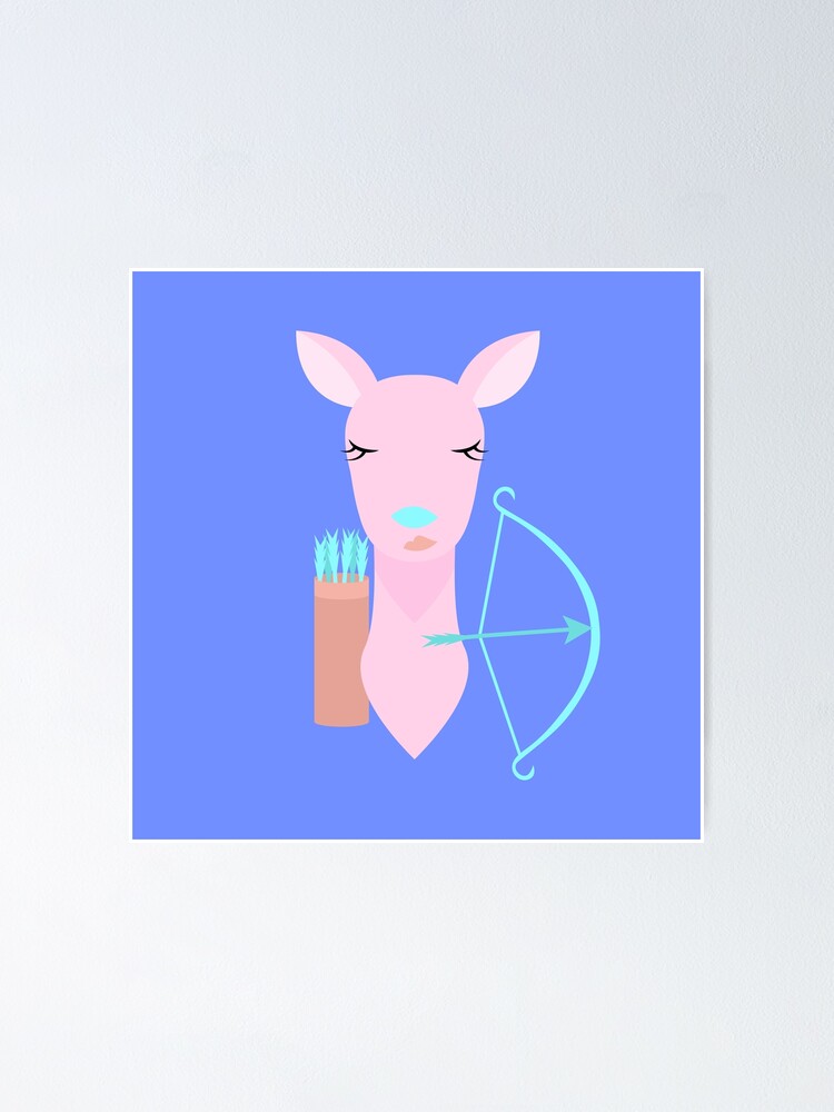 Poster « Mythologie grecque biche Artémis », par Samuel-Ruhland | Redbubble