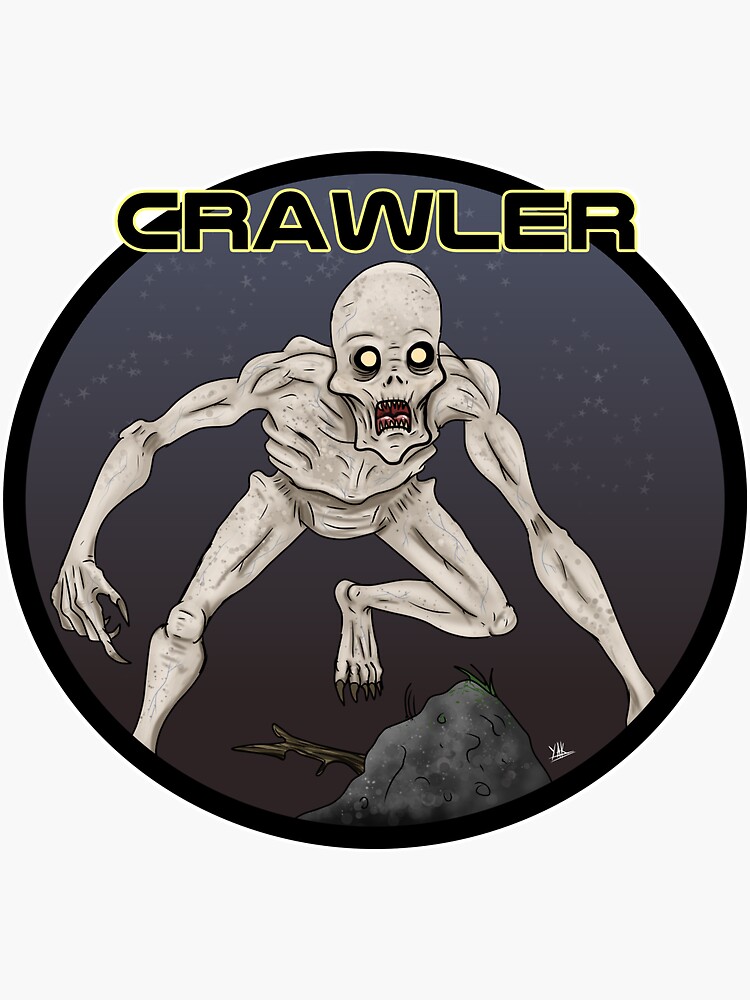 "Crawler Cryptid" Sticker for Sale by YakmanNZ | Redbubble