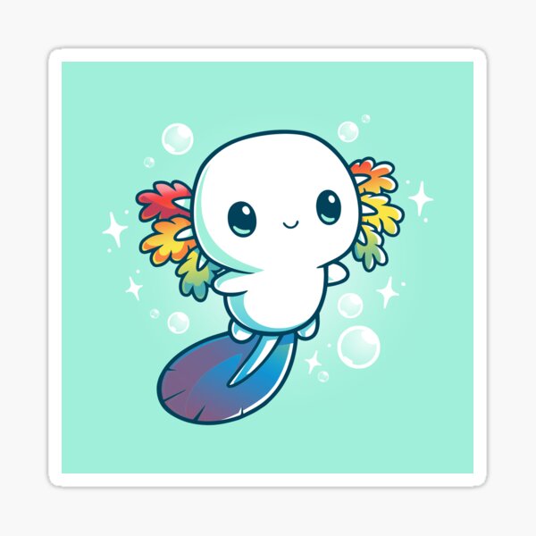 "RAINBOW AXOLOTL" Sticker for Sale by starshop ⭐⭐⭐⭐⭐ | Redbubble