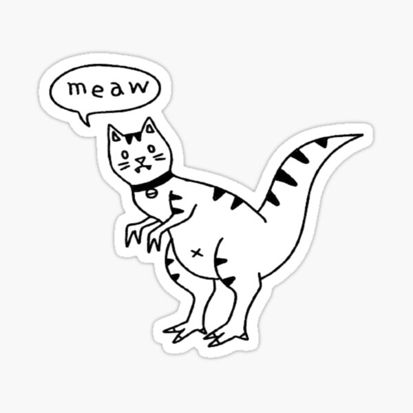 "cat dinosaur" Sticker by Altyn6 | Redbubble