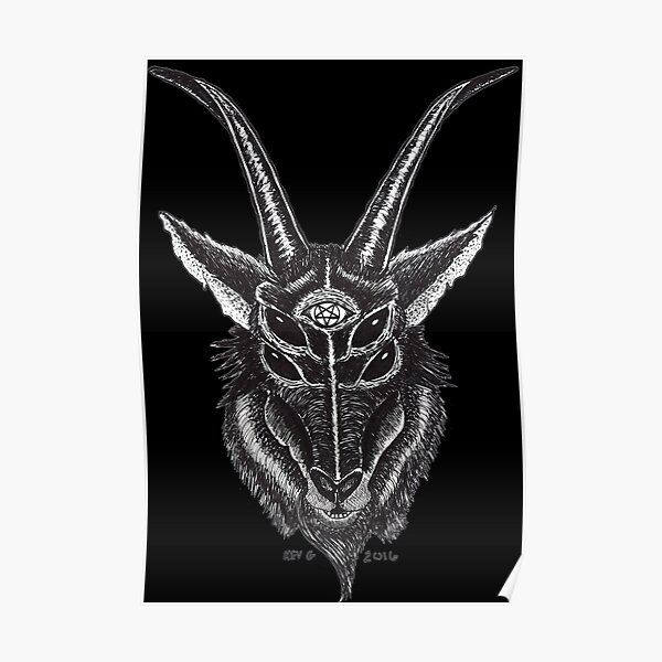 Póster «Baphomet Eyes - Art By Kev G» de ArtByKevG | Redbubble