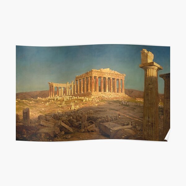 "The Parthenon | Frederic Edwin Church | 1871 Greco-Roman Art" Poster ...