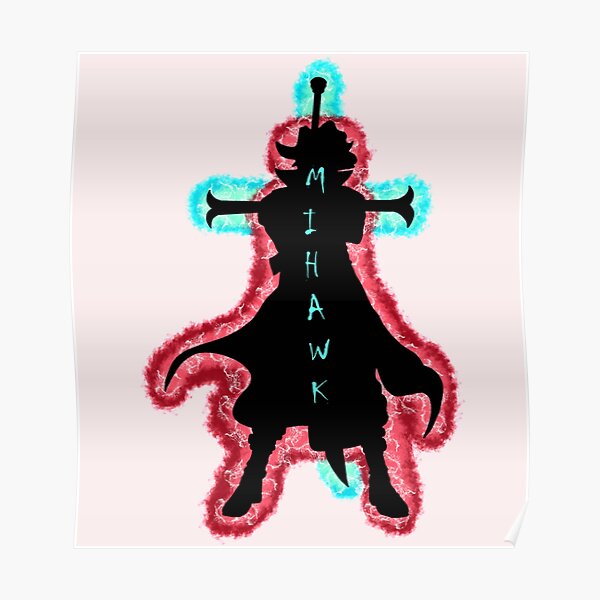 "Dracule Mihawk Blue One piece279.png" Poster by XzavSanfQ | Redbubble