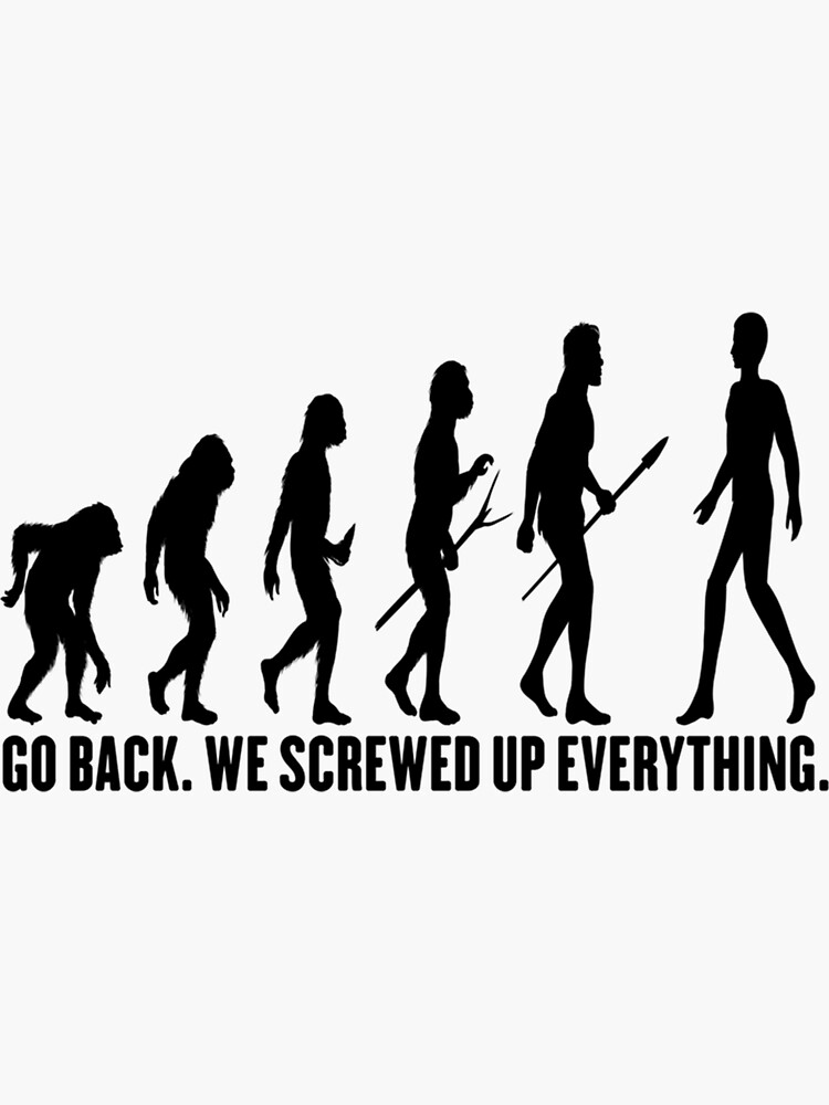 " Evolution stop following me funny" Sticker for Sale by Soccer2024 ...