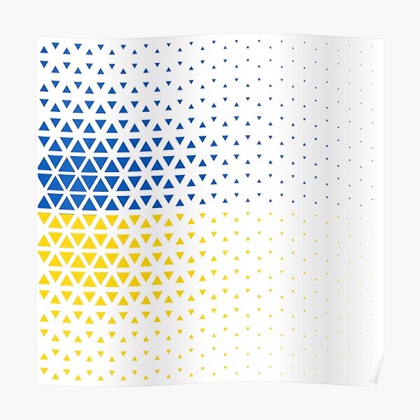 "Moving triangles - Colors of Ukrainian Flag" Poster for Sale by ...