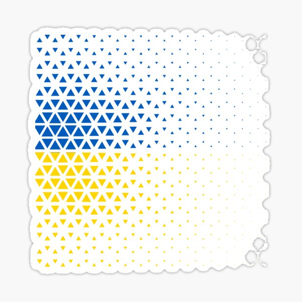 "Moving triangles - Colors of Ukrainian Flag" Sticker by AlfabetDesign ...