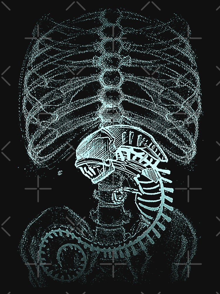 "Alien Xenomorph X-Ray" T-shirt for Sale by MyDreamatorium | Redbubble ...
