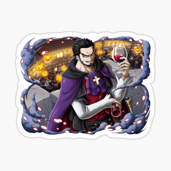 "Copy of Dracule Mihawk Blue One piece279.png" Sticker by XzavSanfQ ...