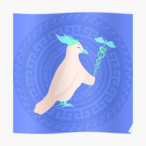 "Greek mythology dove Hermes" Poster by Samuel-Ruhland | Redbubble