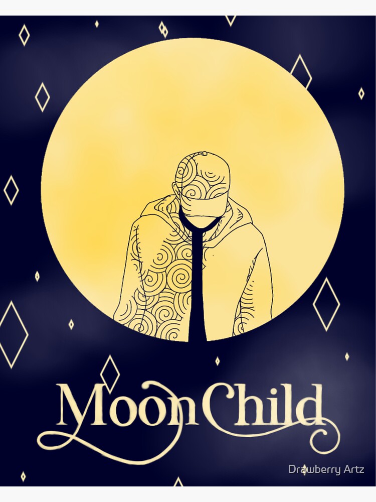 "Moonchild" Sticker for Sale by Drawberry-Artz | Redbubble