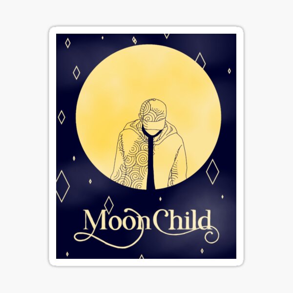 "Moonchild" Sticker for Sale by Drawberry-Artz | Redbubble