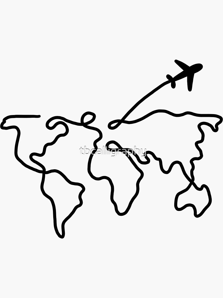 "World Map, Travel the World, See the World" Sticker for Sale by ...