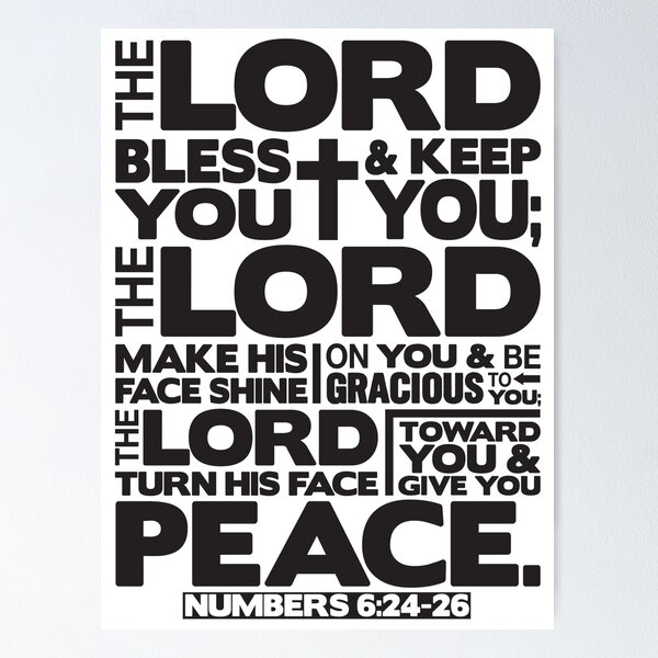 "Numbers 6:24-26 The Lord Bless You & Keep You" Poster for Sale by plushism | Redbubble
