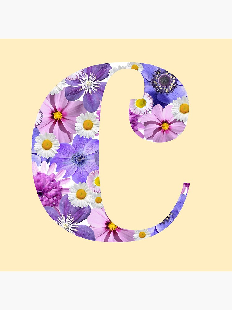 "Floral Purple Letter C Design for Stickers and More" Poster for Sale ...