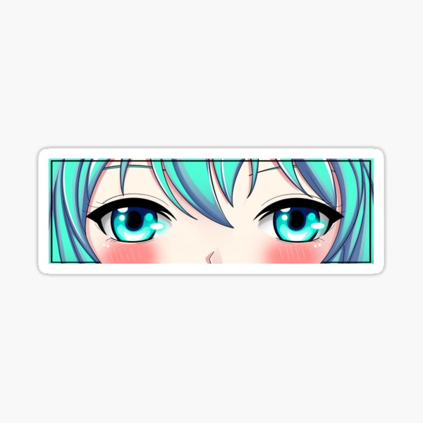 "Miku Hatsune Eyes Anime Slap" Sticker by VicNormandin | Redbubble