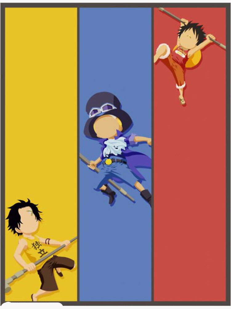 "The monkey d family brothers" Sticker for Sale by JeniBoyleg | Redbubble