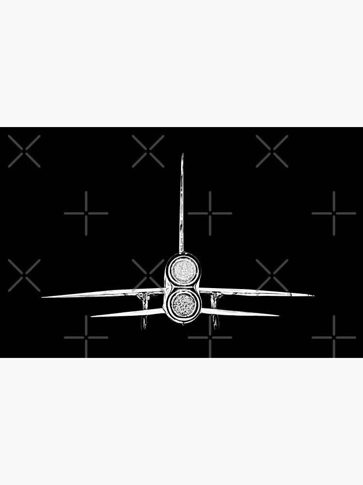 "English Electric Lightning jet fighter aircraft rear view monochrome ...