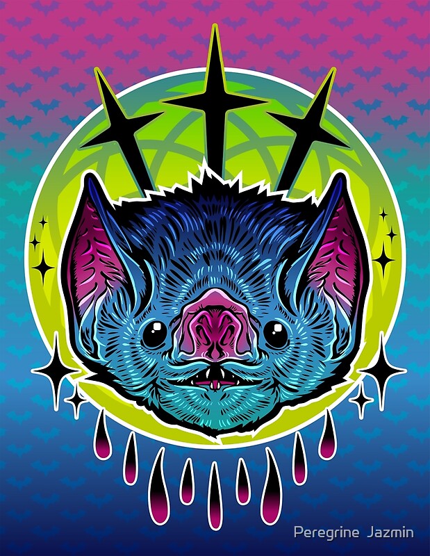 "Neon Bat" by Peregrine Jazmin | Redbubble