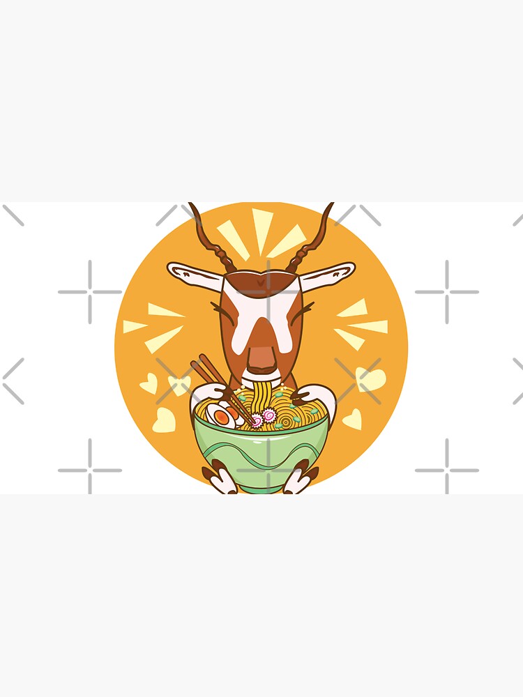 "Addax eating ramen, Asian noodles food and desert wildlife, wild ...