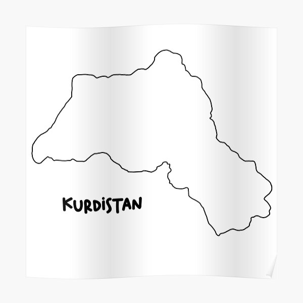 "Kurdistan map outline" Poster for Sale by design-ti | Redbubble