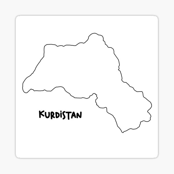 Pegatina «Esquema del mapa de Kurdistán» de design-ti | Redbubble