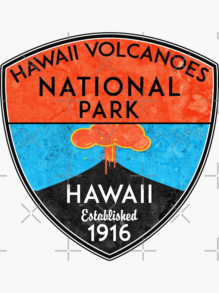 "HAWAII VOLCANOES NATIONAL PARK VOLCANO HIKING NATURE EXPLORE" Sticker ...