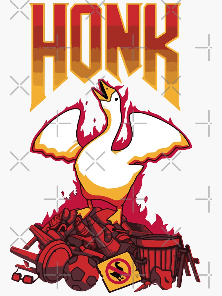 "Untitled Goose Game Funny Doom Game Design" Sticker by SniftywasSky ...