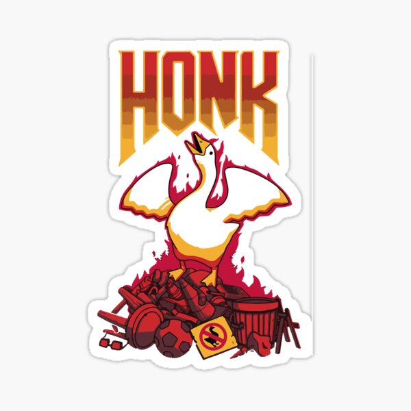 "Untitled Goose Game Funny Doom Game Design" Sticker by SniftywasSky ...