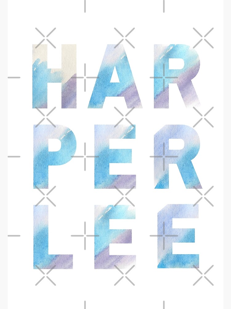 "Harper Lee Name in Blue Watercolor" Poster for Sale by BeakHouse ...