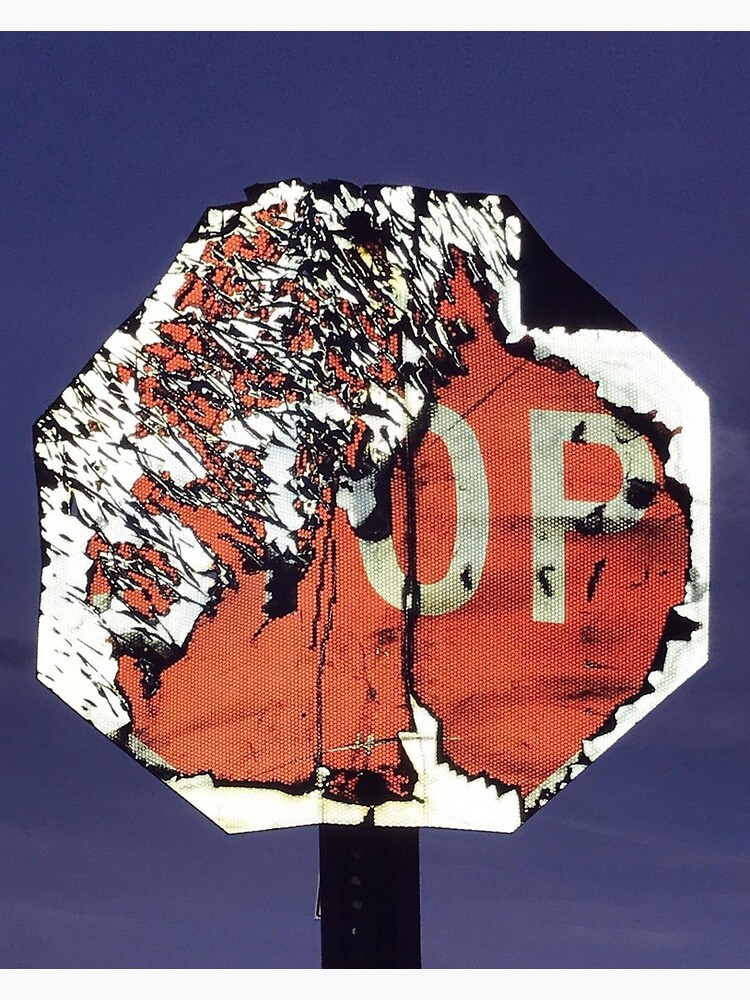 "Destroyed Stop Sign" Sticker for Sale by iiiico | Redbubble