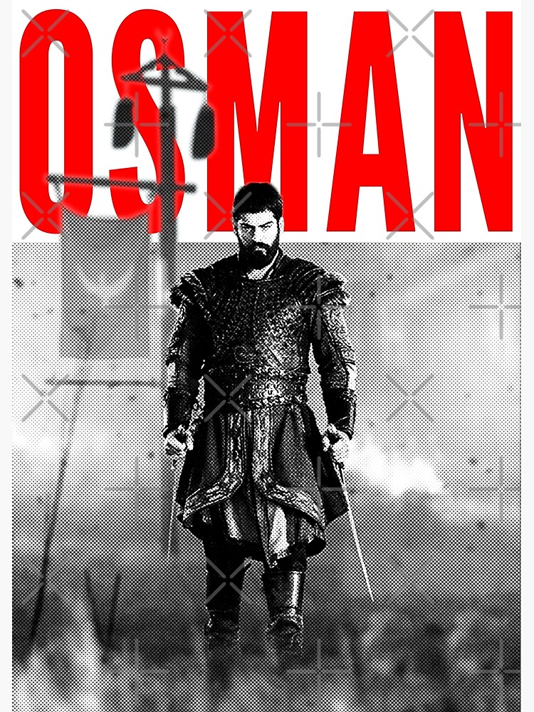 "Kurulus Osman - Flag - Sword Black and White edition" Poster by ...