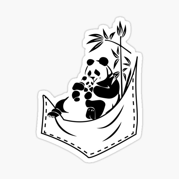 "affectionate panda man" Sticker for Sale by nadiashopp | Redbubble