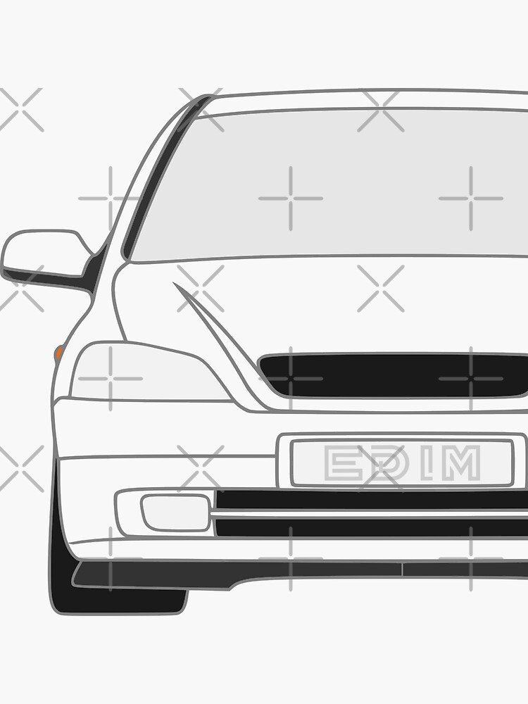 "Opel Astra G 1998-2009 colored" Sticker for Sale by EdimDesign | Redbubble