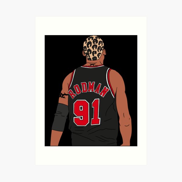 "Dennis-Rodman-Chicago-Bulls-91-Drawing" Art Print for Sale by Phoenies ...