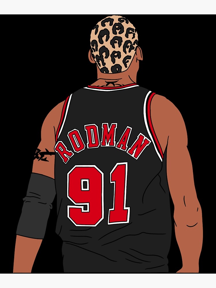 "Dennis-Rodman-Chicago-Bulls-91-Drawing" Poster for Sale by Phoenies ...