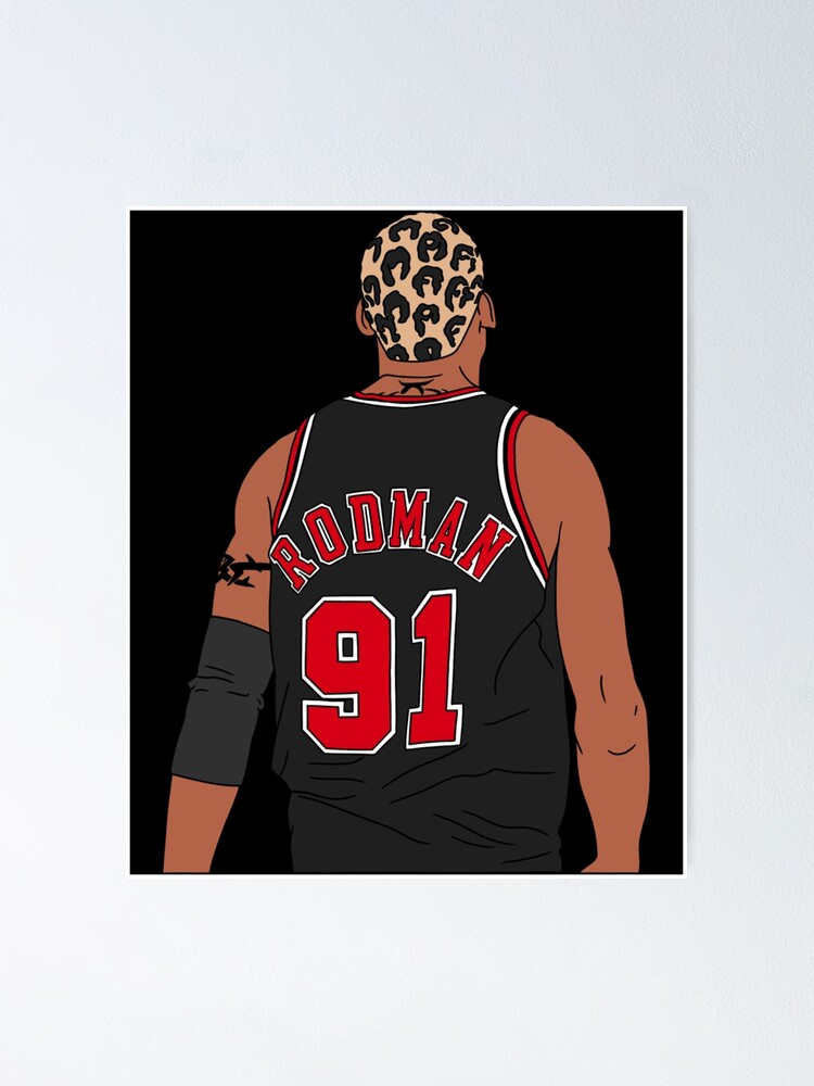 "Dennis-Rodman-Chicago-Bulls-91-Drawing" Poster for Sale by Phoenies ...
