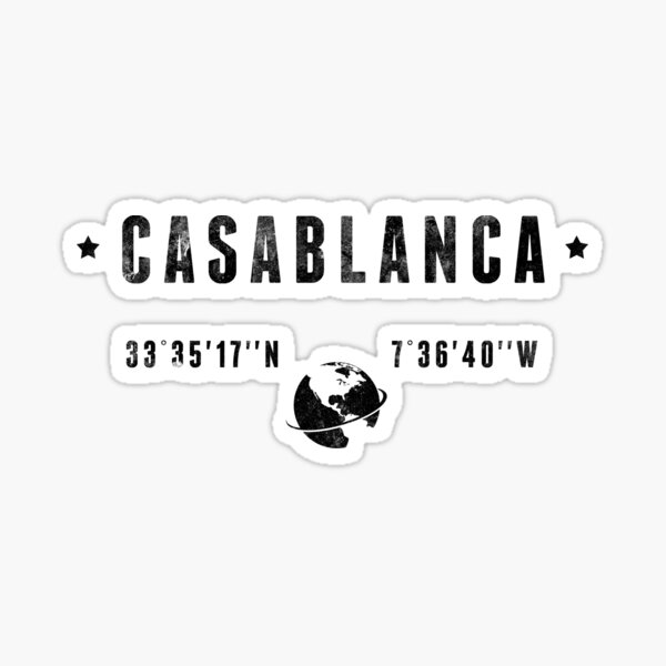 "Casablanca" Sticker for Sale by capricedefille | Redbubble