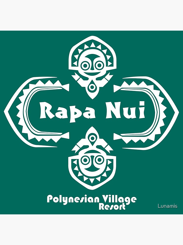 "Polynesian Village Resort Rapa Nui Logo" Canvas Print for Sale by ...