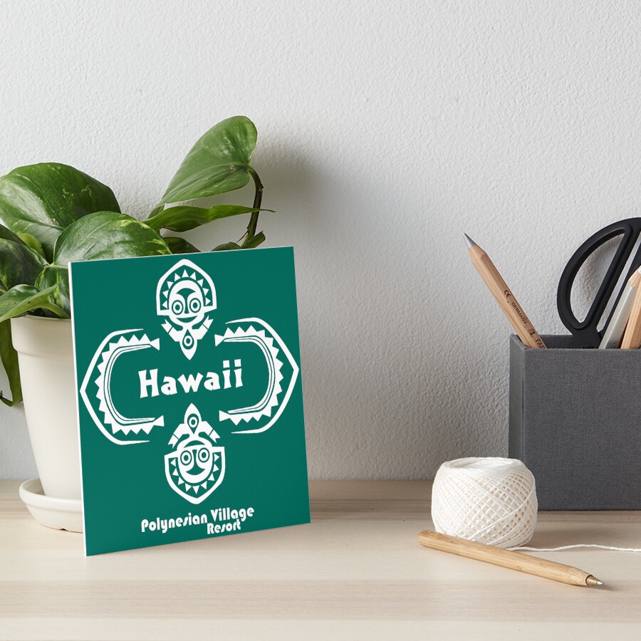 "Polynesian Village Resort Hawaii Logo" Art Board Print by Lunamis ...