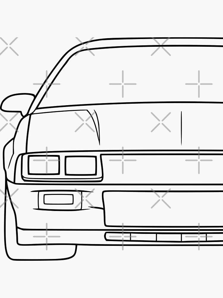 "Chevrolet Camaro Third Generation Z28 black lines" Sticker for Sale by ...