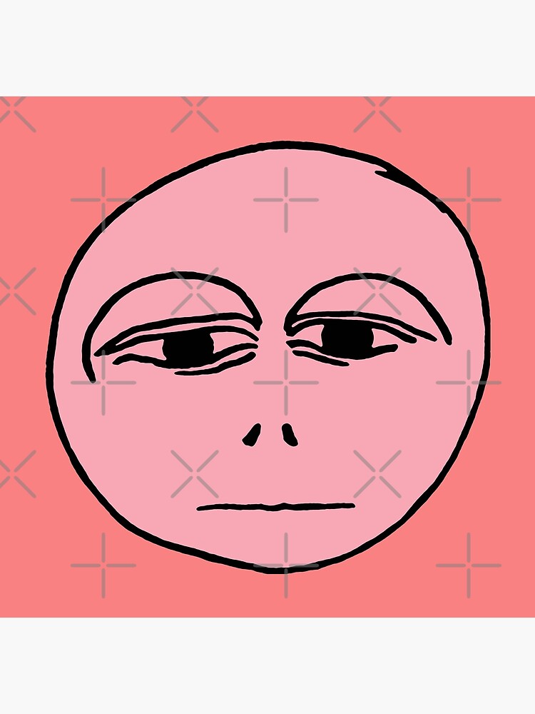 "A pink, sad face." Poster for Sale by Luggnagg | Redbubble